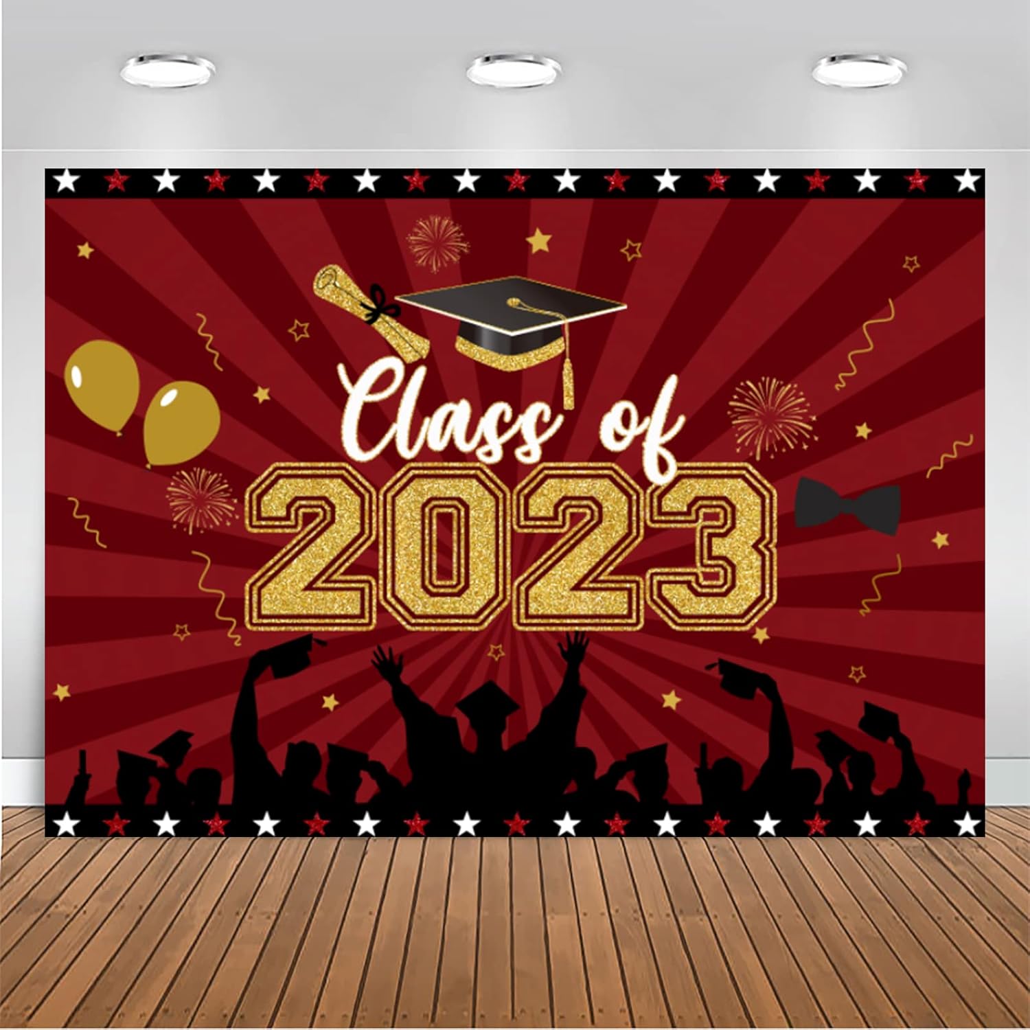 Amazon.com : Mocsicka Maroon Graduation Backdrop Class of 2023 ...
