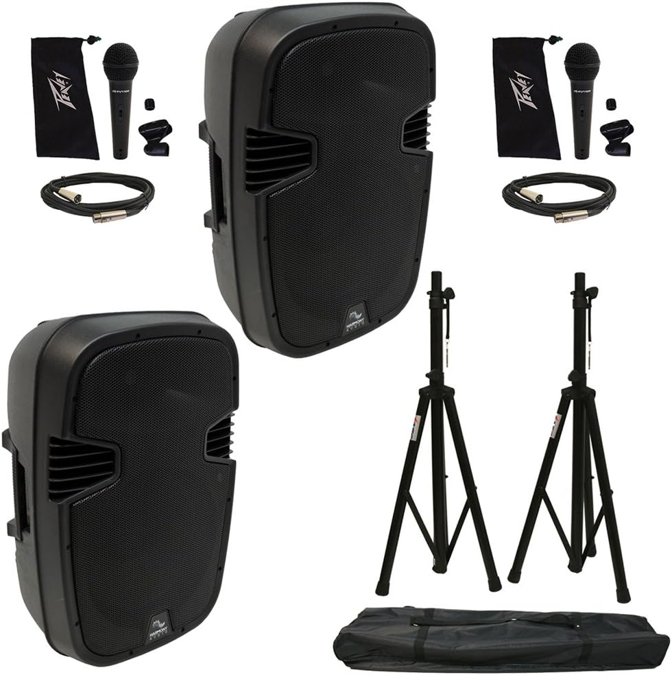 Amazon.com: Harmony Audio (2) HA-L15BA Pro DJ Bluetooth 15" 1200W PA ...