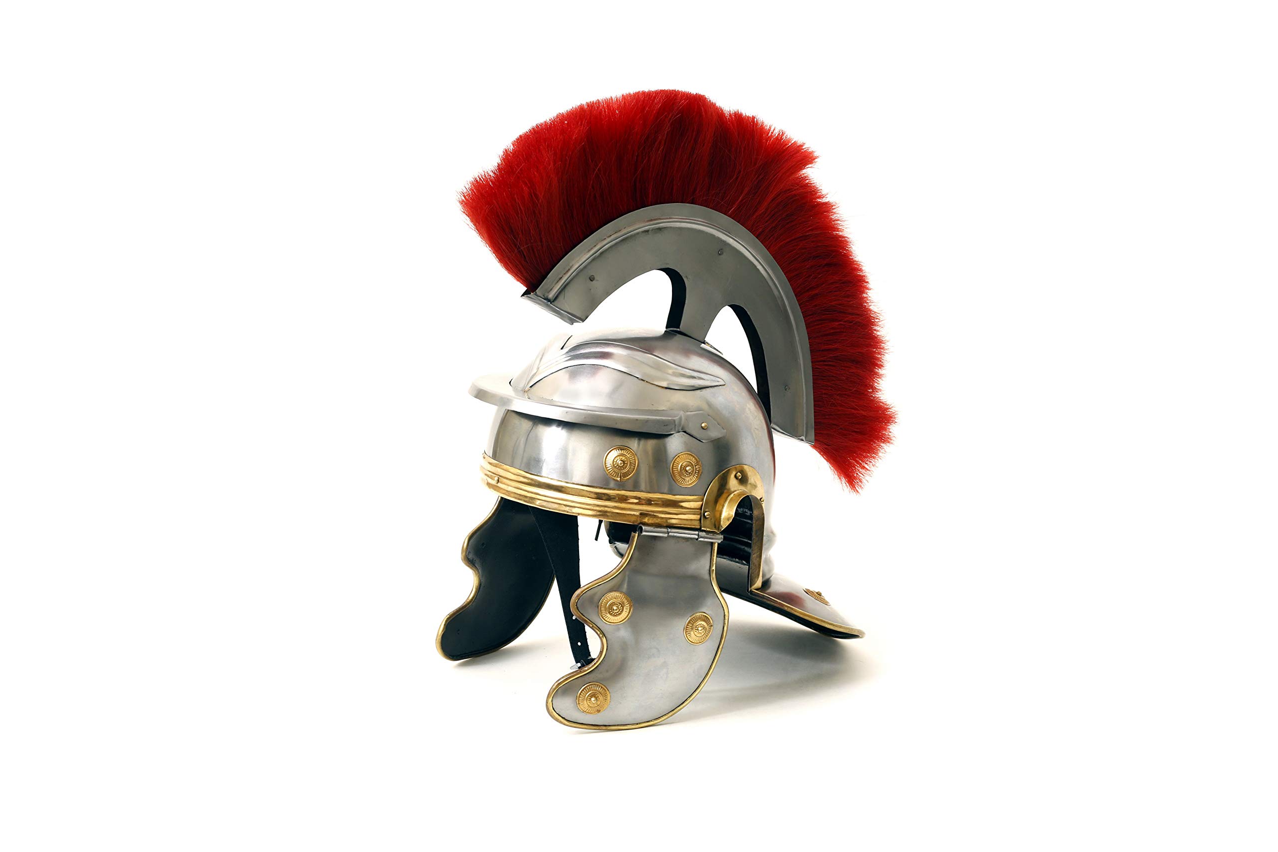 Buy MythrojanRoman Legionnaire’s Helmet with Red Plume, Ideal for Roman ...