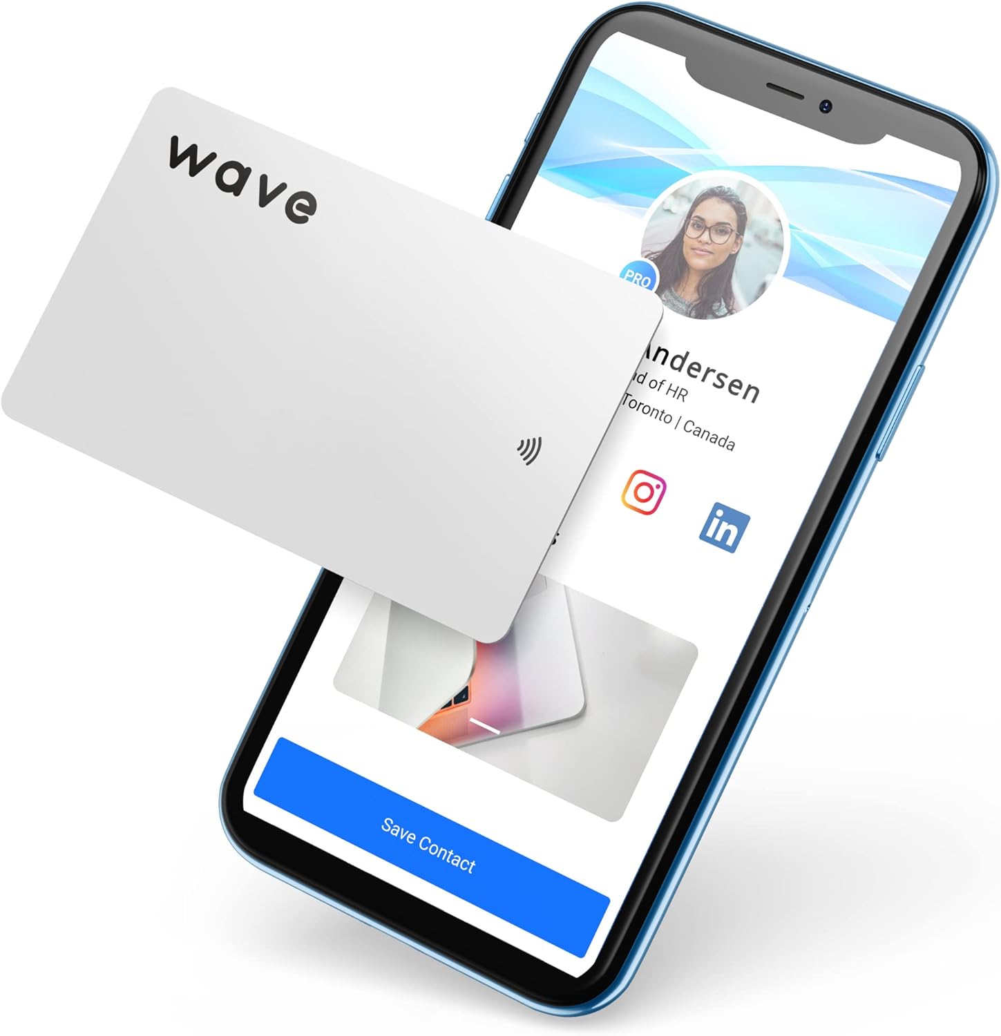 Amazon.com: Digital Business Card by Wave - NFC Smart Contact Card ...