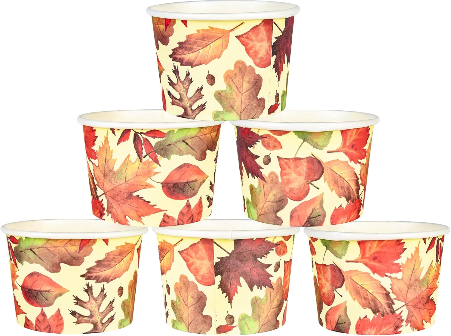 Amazon.com: Elyxio 50Pcs Fall Treat Snack Cups Maple Leaves Disposable ...