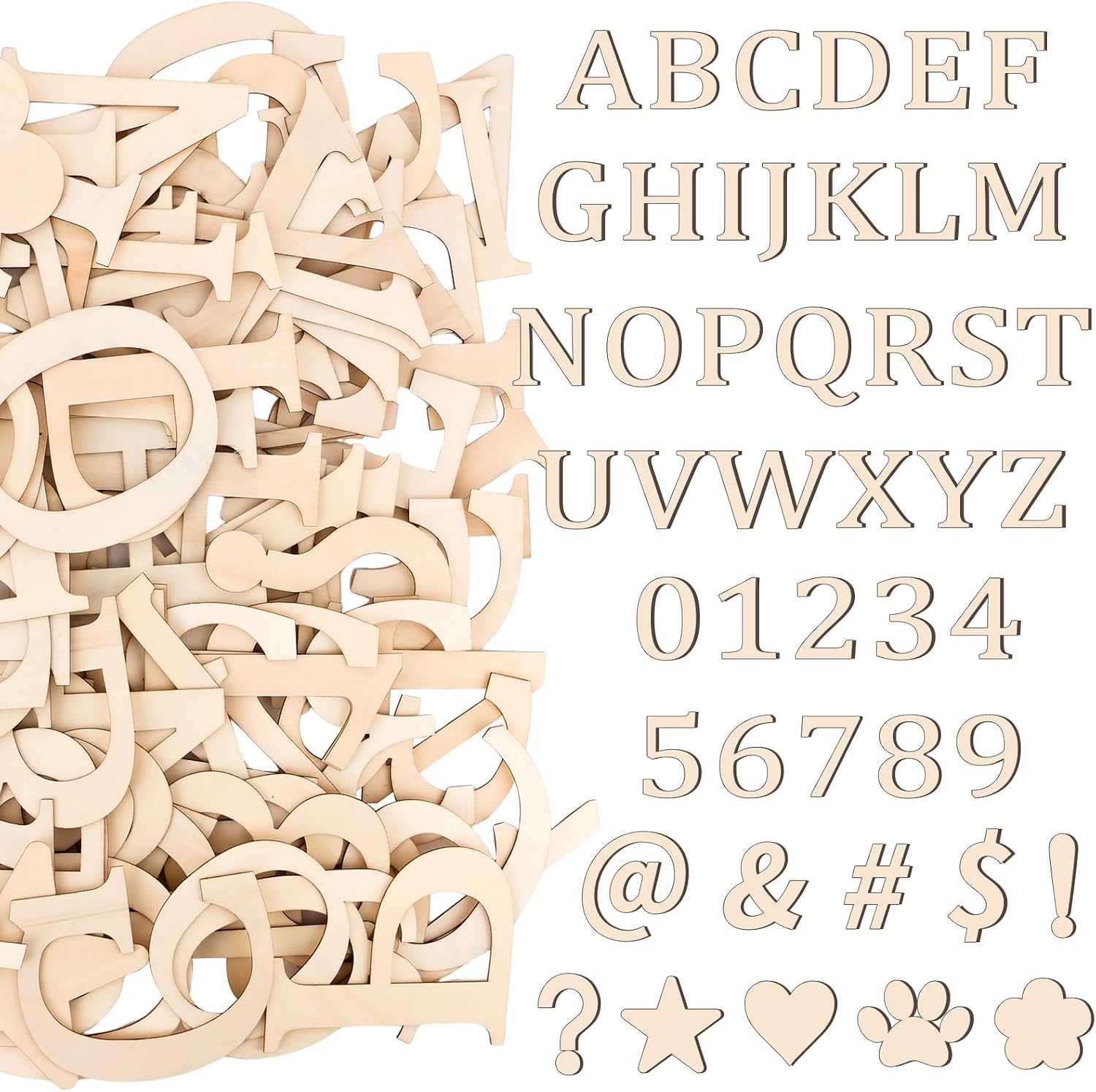 Amazon.com: 82 Pcs 6 Inch Wooden Letters for Crafts, Small Wood ...