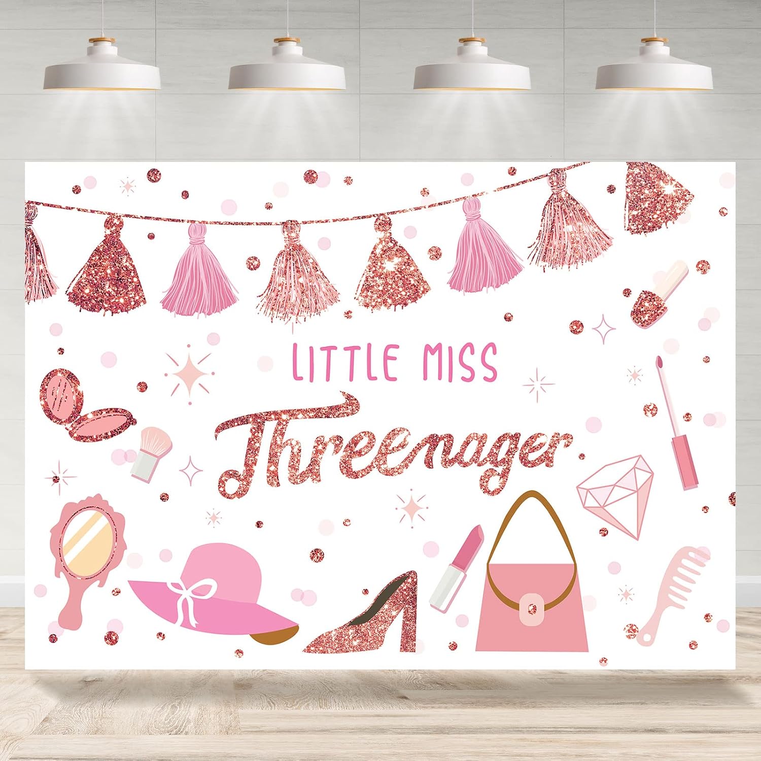 Amazon.com : Rsuuinu 7x5ft Makeup Spa 3rd Birthday Backdrop Little Miss ...