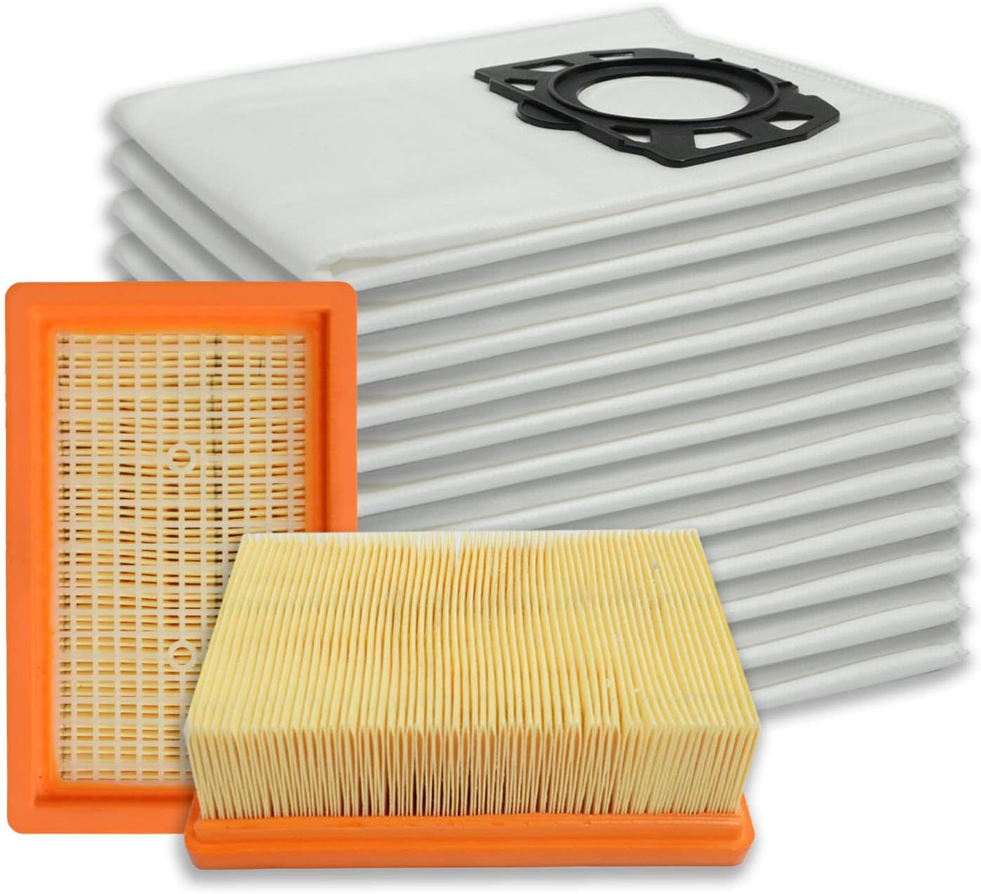 PUREBURG Lot de 2 filtres plats avec 12 sacs d'aspirateur compatibles ...