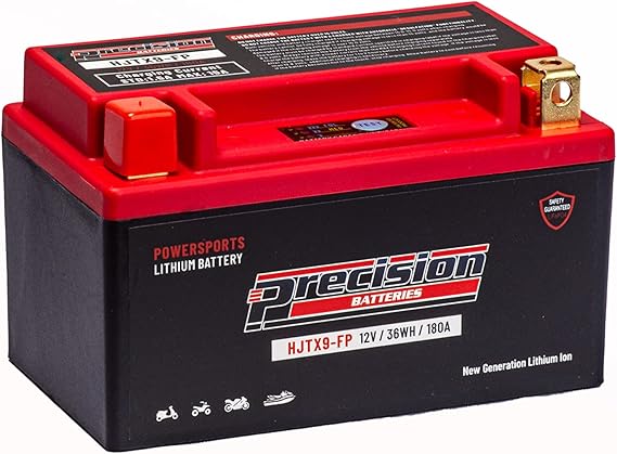 Amazon.com: Precision HJTX9-FP Lithium Ion Battery 12V 180CCA, Replaces ...