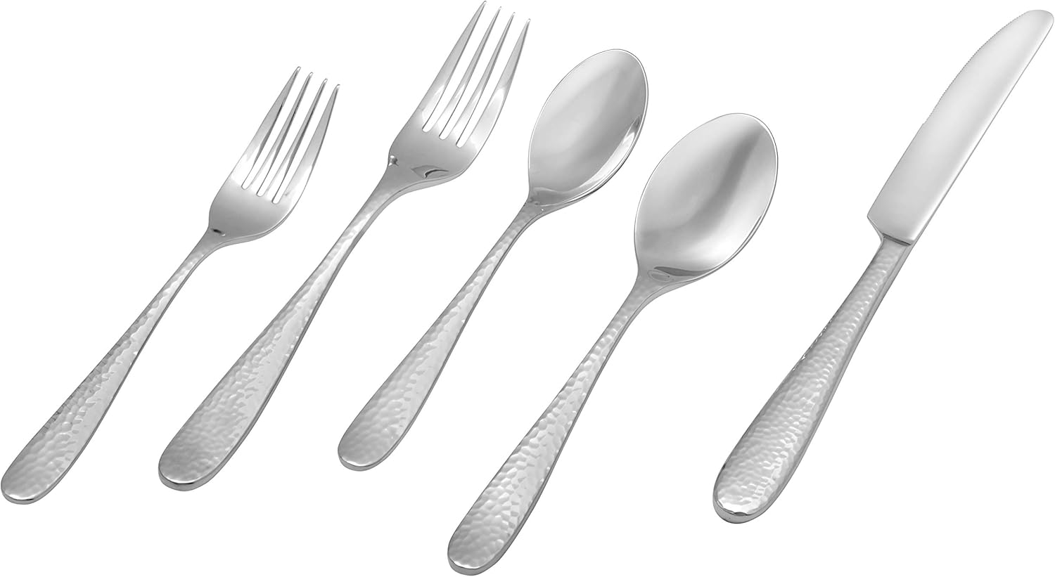 Amazon.com | Amazon Brand – Stone & Beam 20-Piece Flatware Set, Service ...