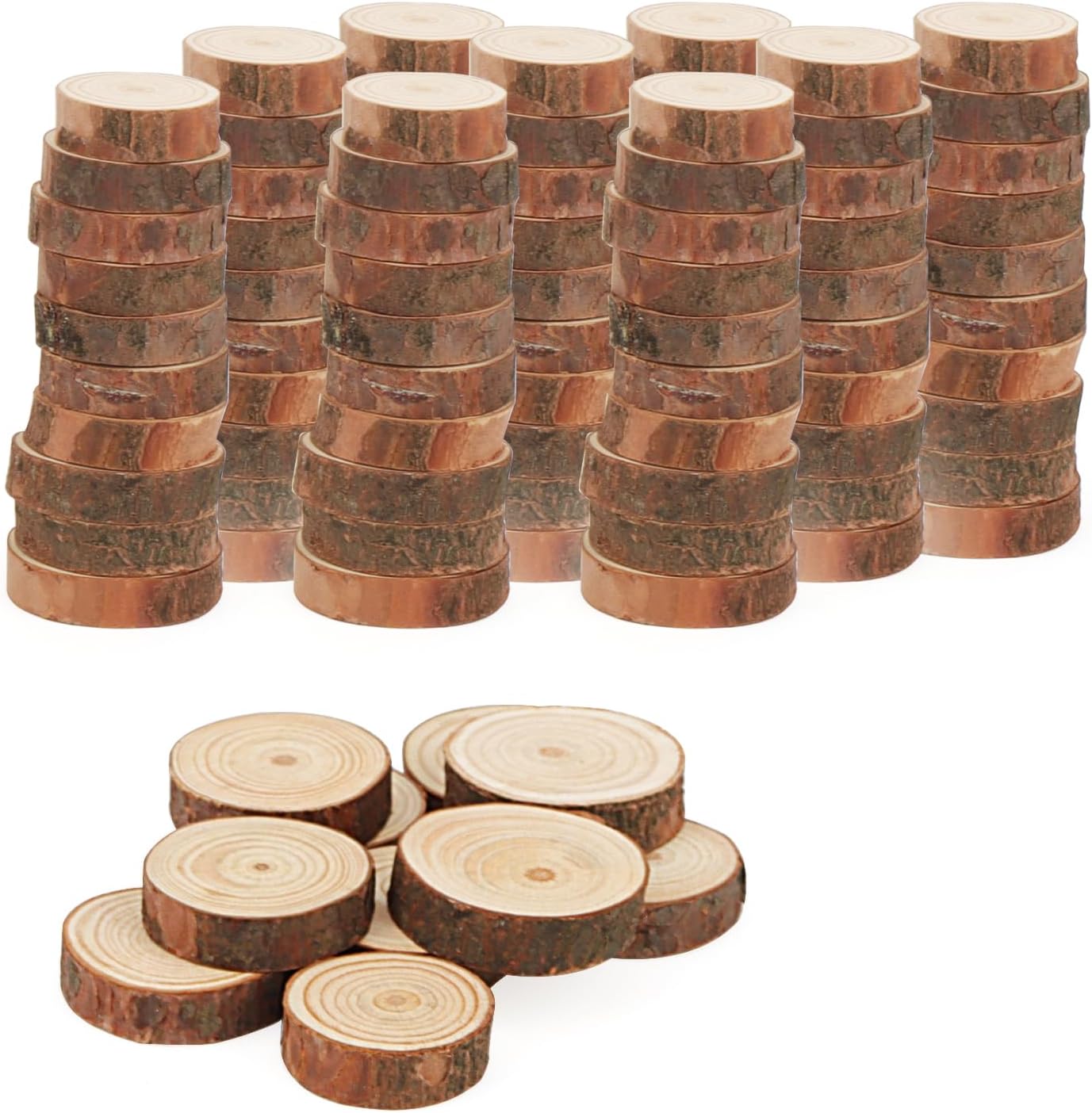 Amazon.com: 50 Pieces Natural Wood Round Log Slices Disc for Wedding ...
