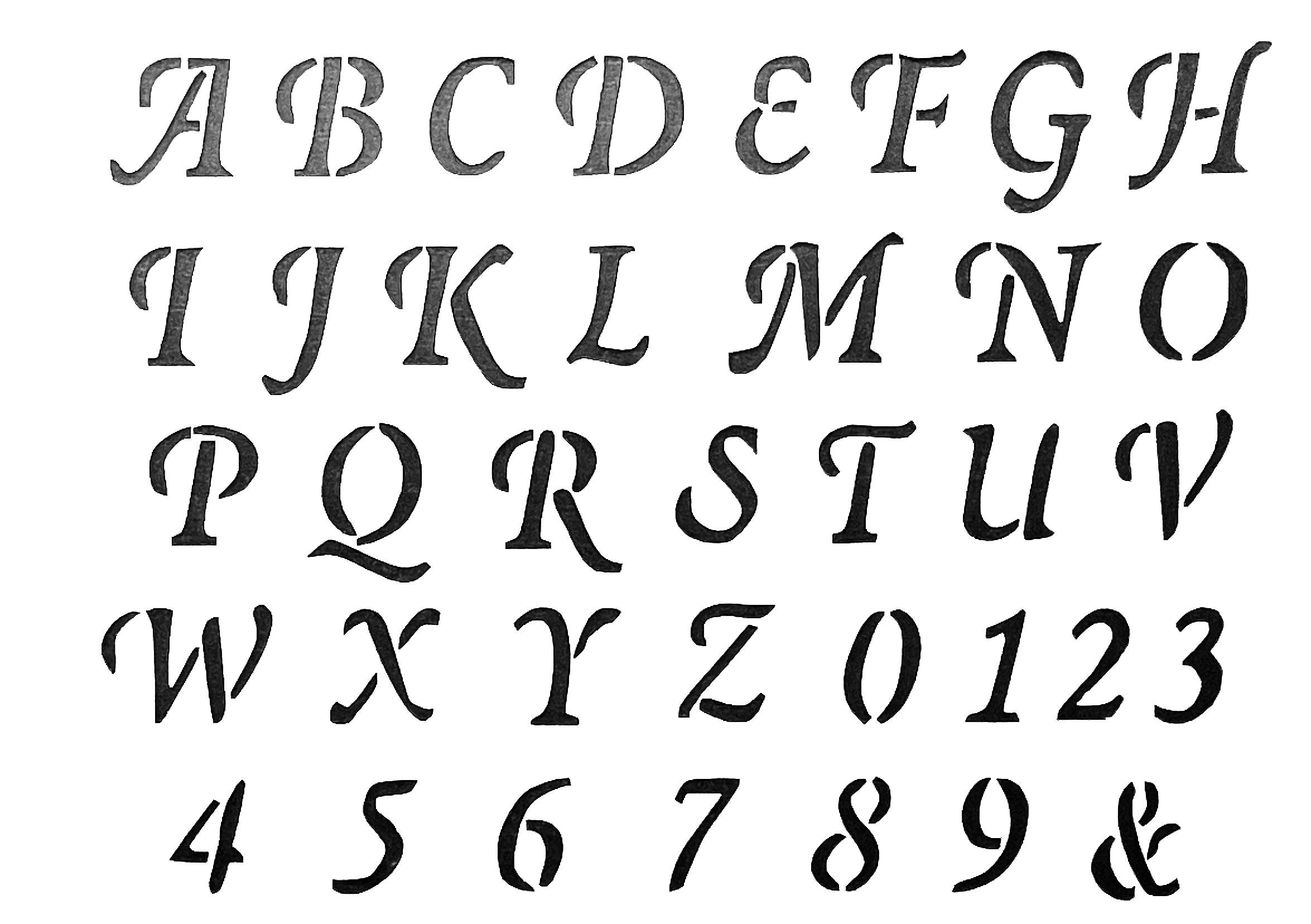 Buy Old English Theme Letters Numbers A Z Stencil Template Letters buy-old-english-theme-letters-numbers-a-z-stencil-template-letters