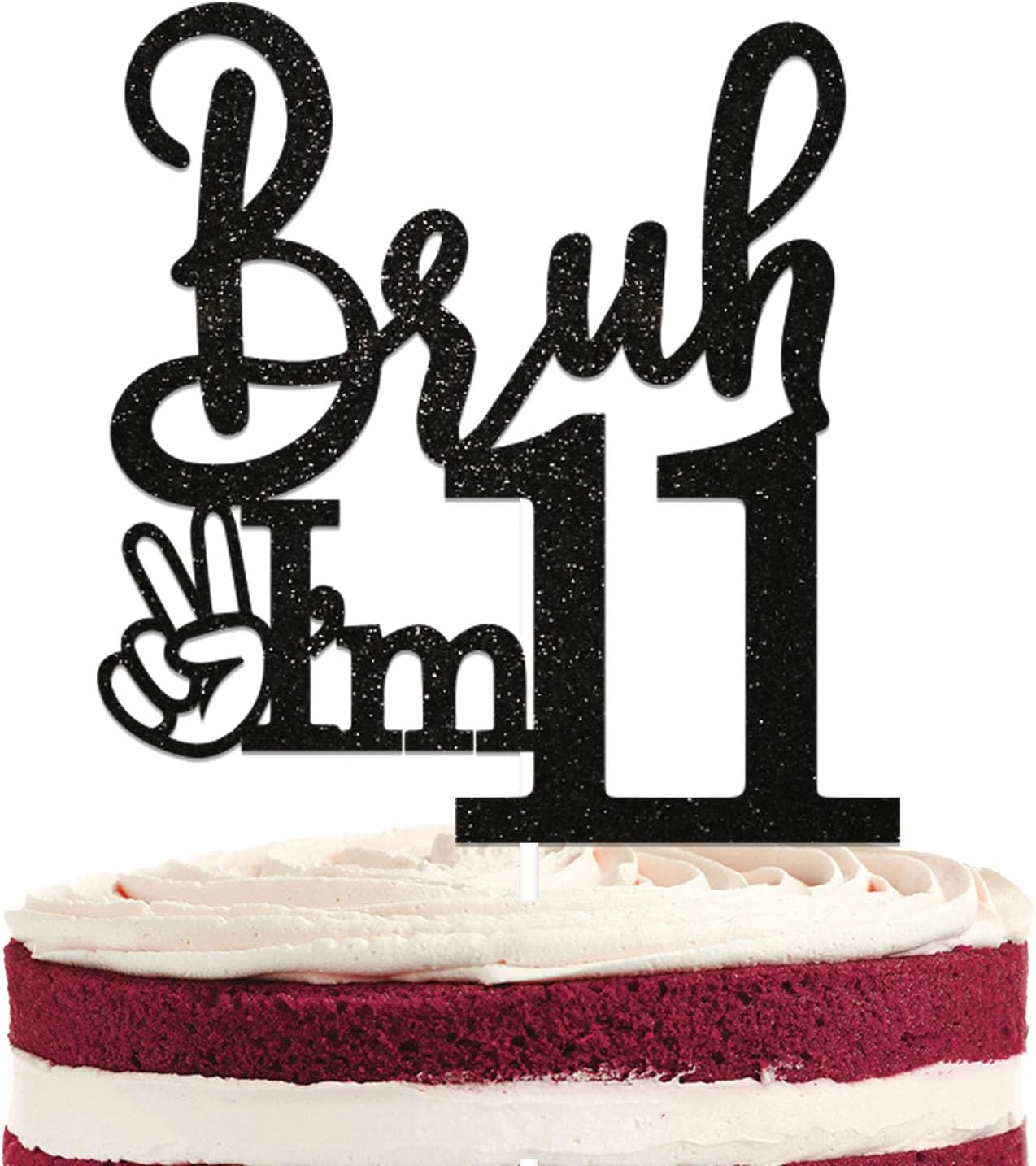 Amazon.com: Bruh I'm 11 Cake Topper - Happy 11th Birthday Cake ...