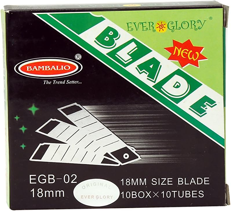 Ever Glory Replacement Cutter Blade - 18mm - EGB-02 (CM), Pack of 100 ...