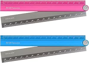 Amazon.com : HARFINGTON Folding Straight Ruler 30cm Metric Aluminum ...