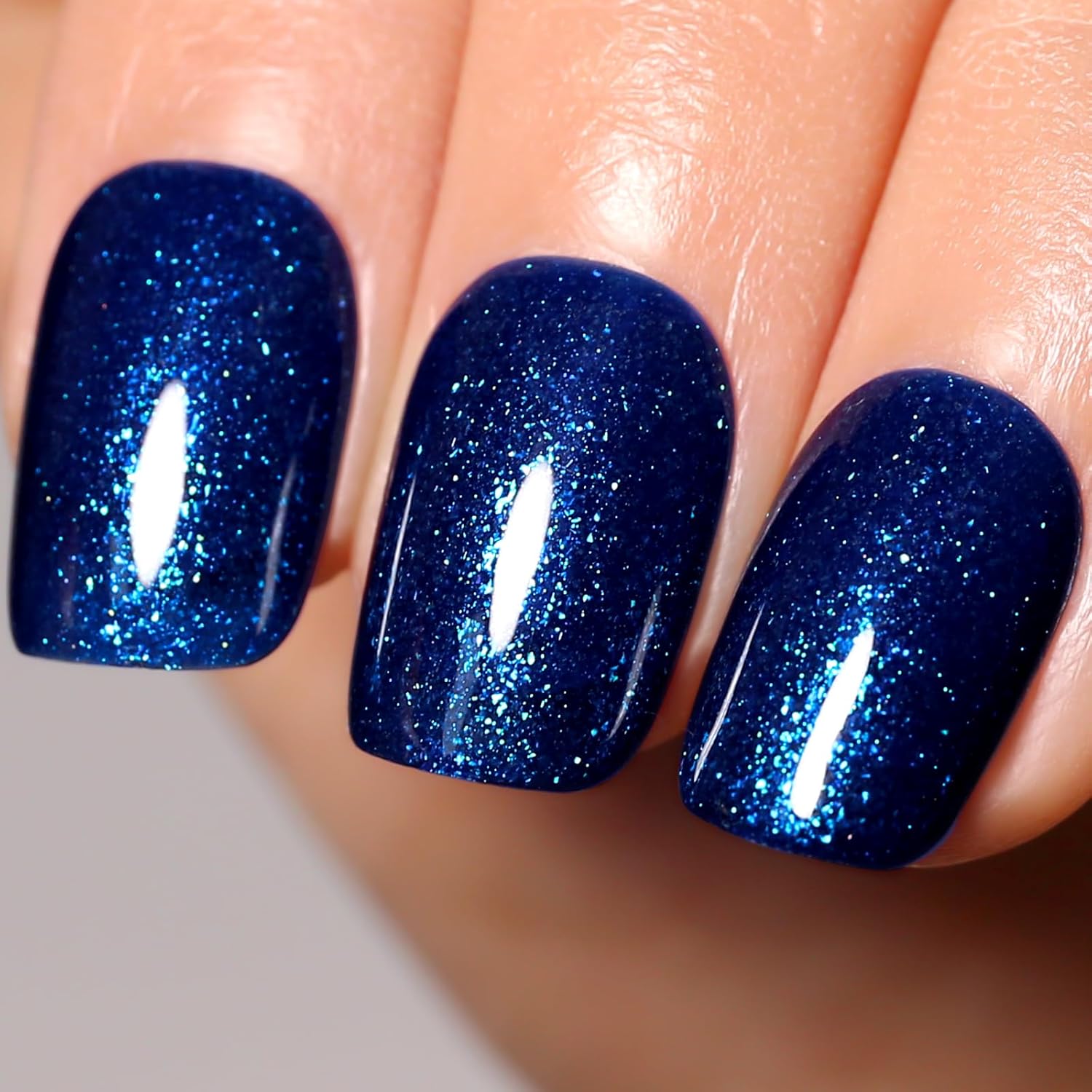 Amazon.com : Firedeep Navy Blue Gel Nail Polish, 0.54 Fl Oz Glitter Navy Blue Gel Polish UV/LED ...