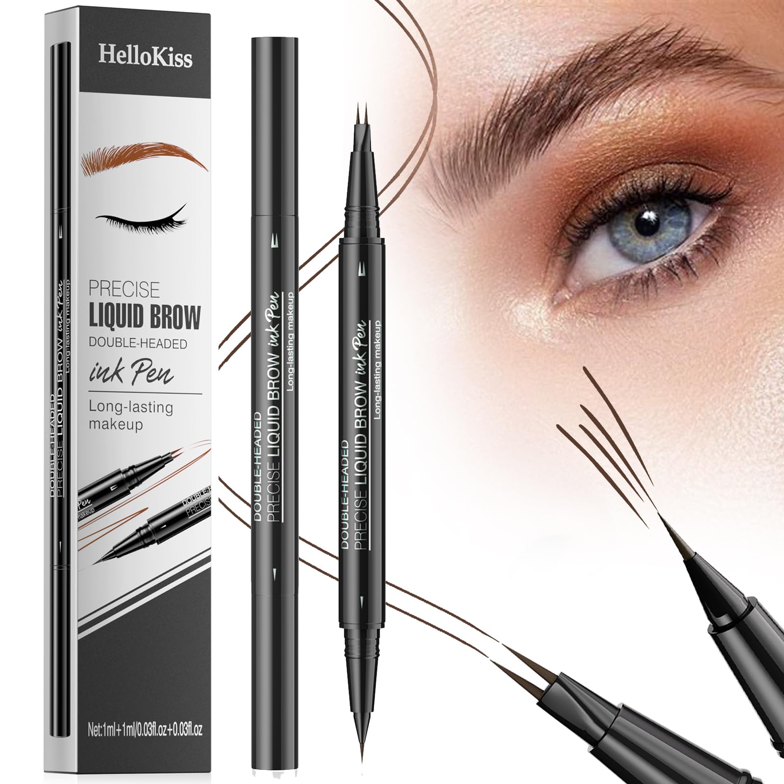 Amazon.com : Eyebrow Pen - Eyebrow Pencil, Brow Pencil 2-in-1 Dual ...