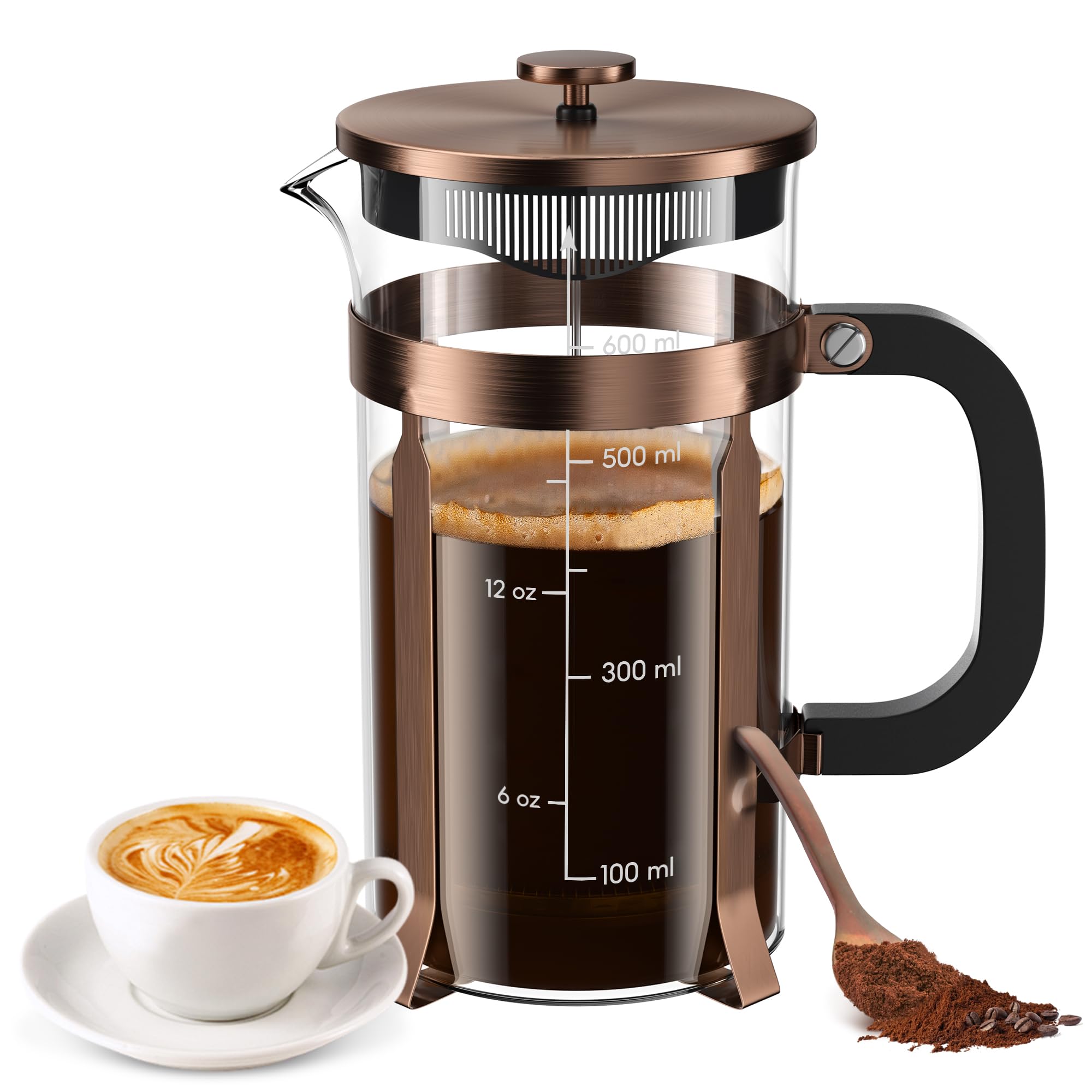 Amazon.com: French Press Coffee Maker, 21 Ounce, Stainless Steel, Cold ...
