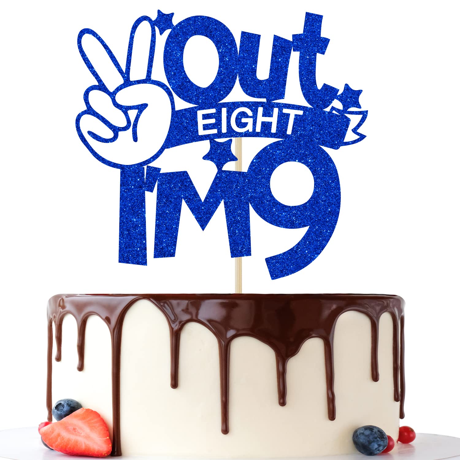 Amazon.com: Out Eight I'm 9 Cake Topper, 9 Year Old, for Kids Boys ...