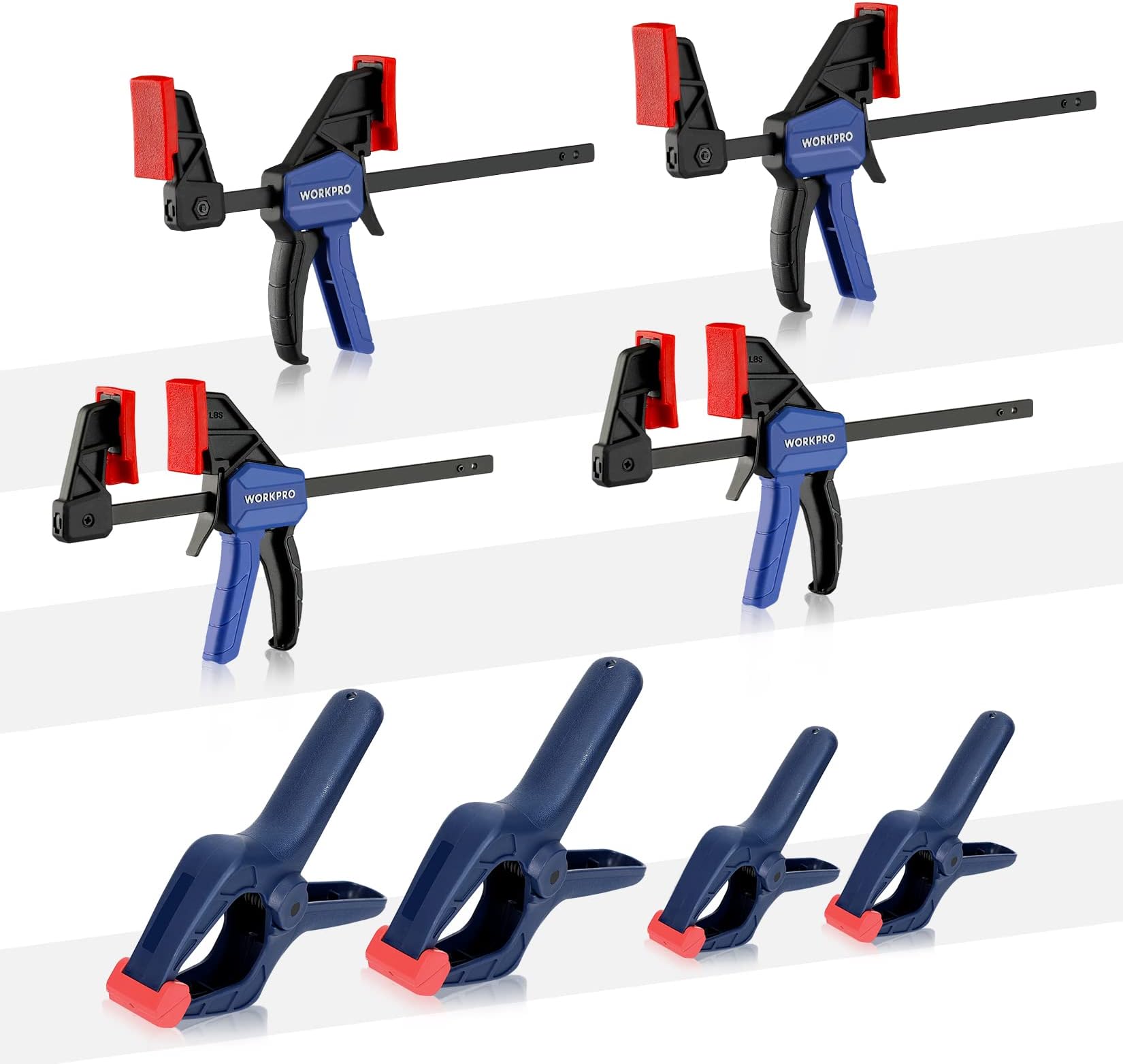 Excel Blades 3-Inch Adjustable Plastic Bar Clamps – 6-Pack Mini Clamps ...