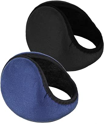 Thinp 2 Pack Ear Muffs for Winter, Fleece Earmuffs Winter Ear Warmers ...