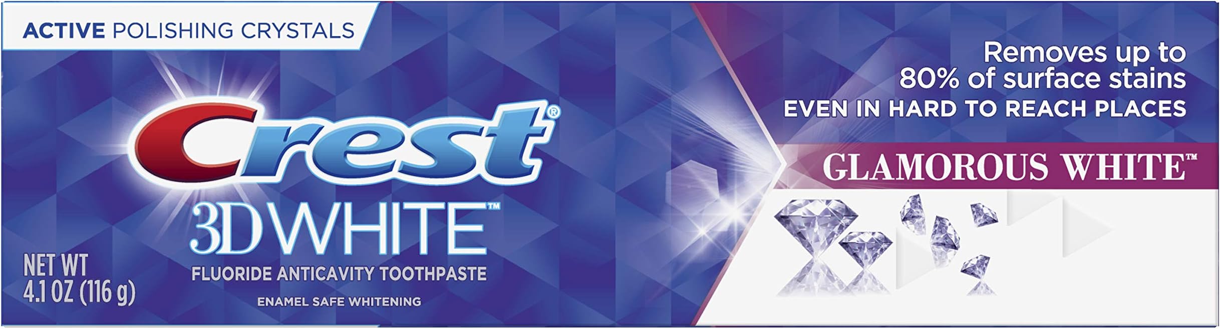 Amazon.com : Crest Toothpaste 3D Glamorous White, Mint, (Packaging May ...