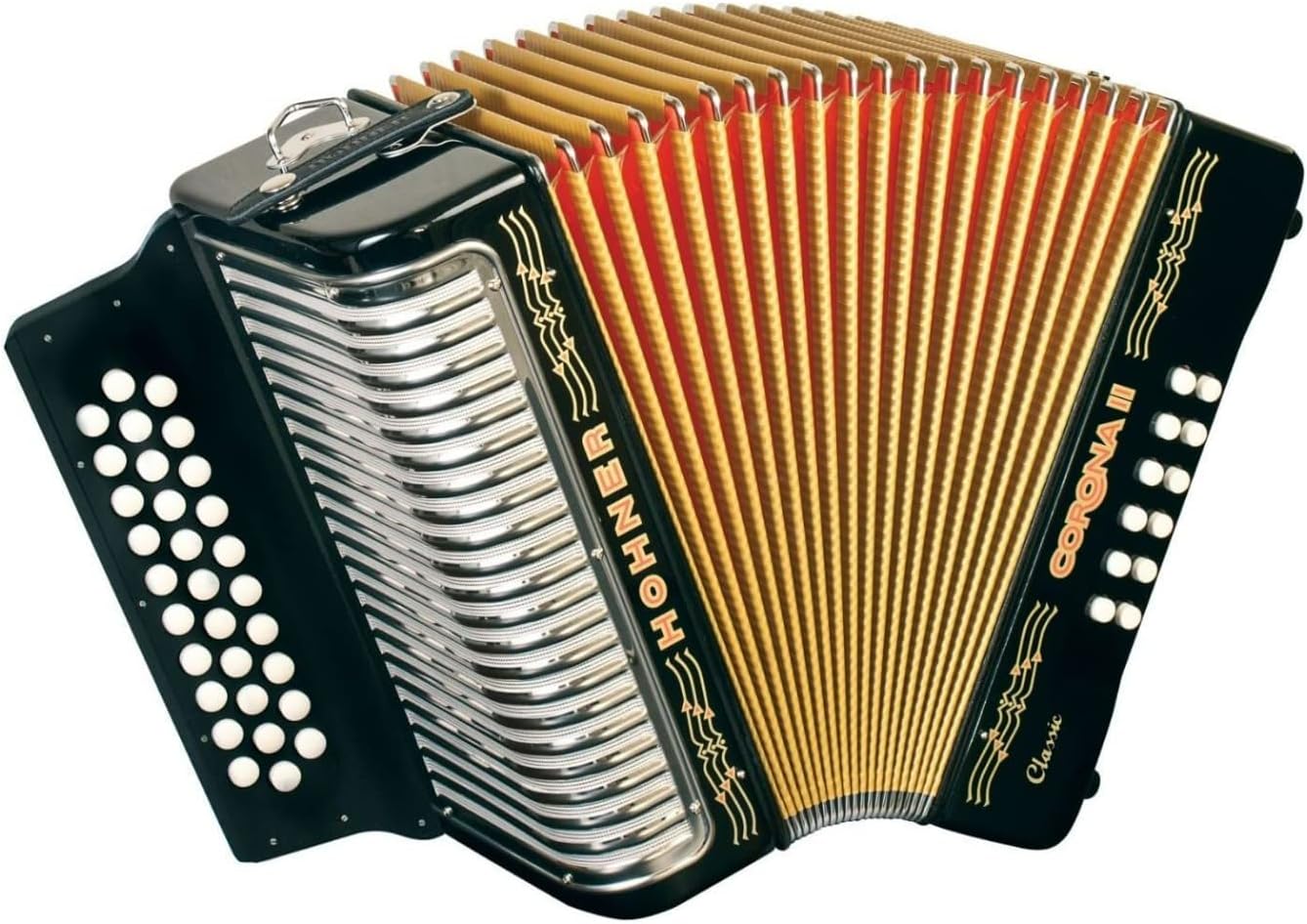 Amazon.com: Hohner Corona II F/Bb/Eb Diatonic Accordion - Black ...