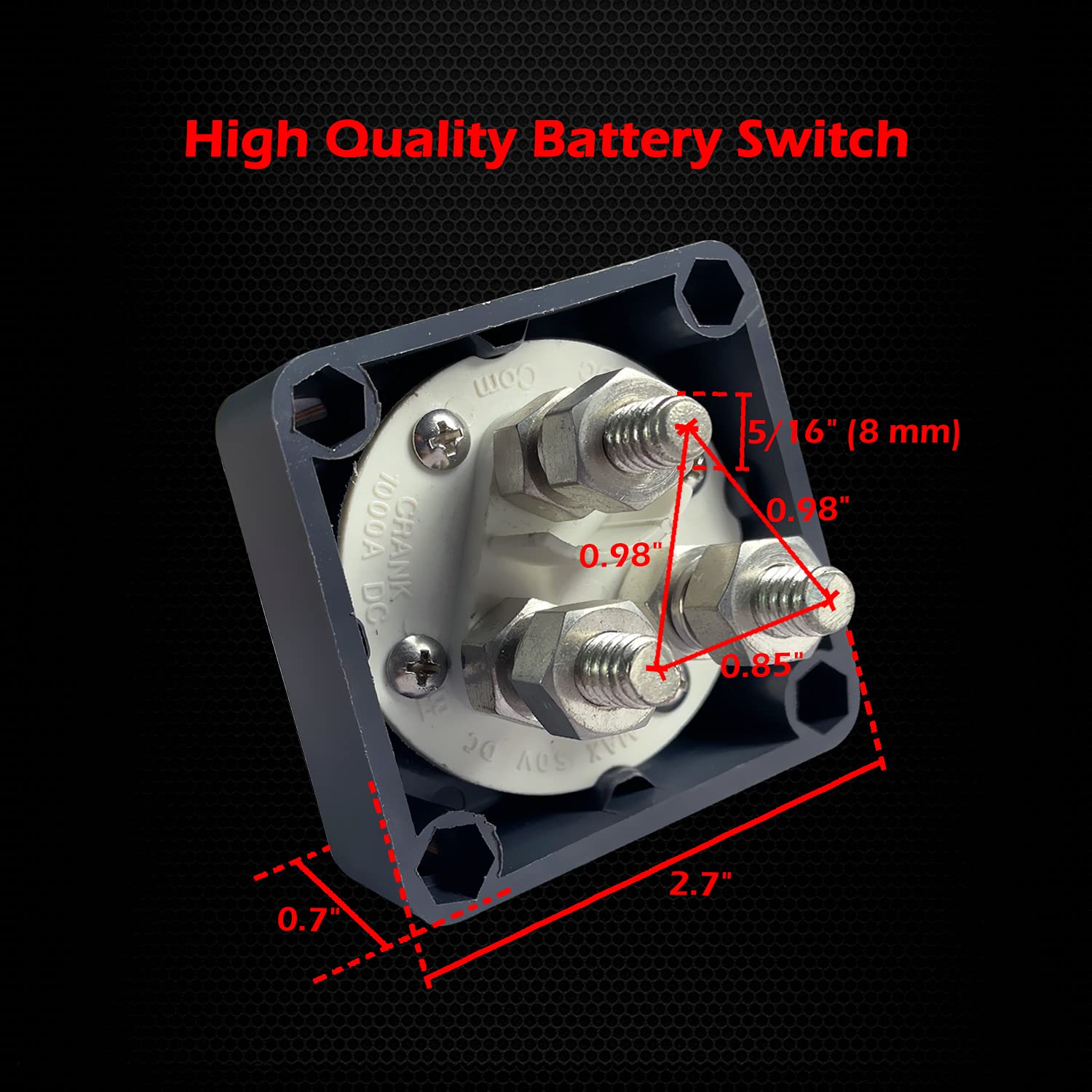 Snapklik.com : Ampper Panel Mounted Battery Switch 12V - 48V, Marine ...