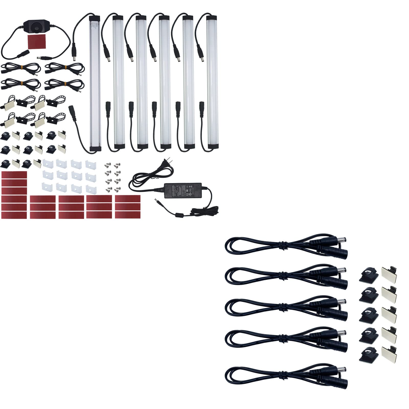 Litever 6-Light-Bar-Kit Under Cabinet LED Lighting Kit Daylight 5000K ...