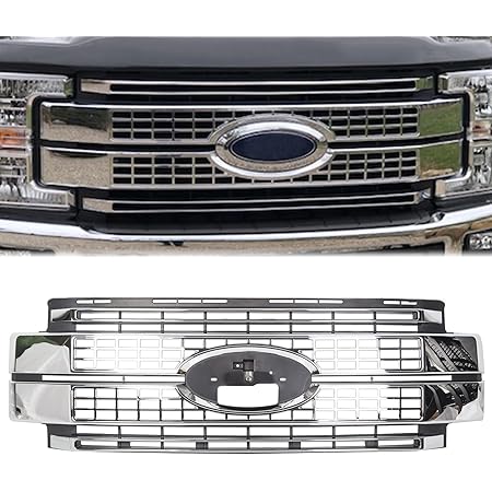 Amazon.com: 7BLACKSMITHS Satin Aluminum Platinum Grille Compatible with ...