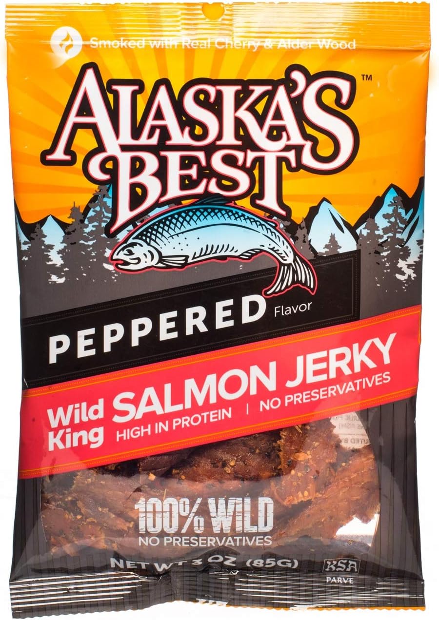 Amazon.com: Polar Bear Gifts Alaska Smoked King Salmon Jerky Sampler (3 ...