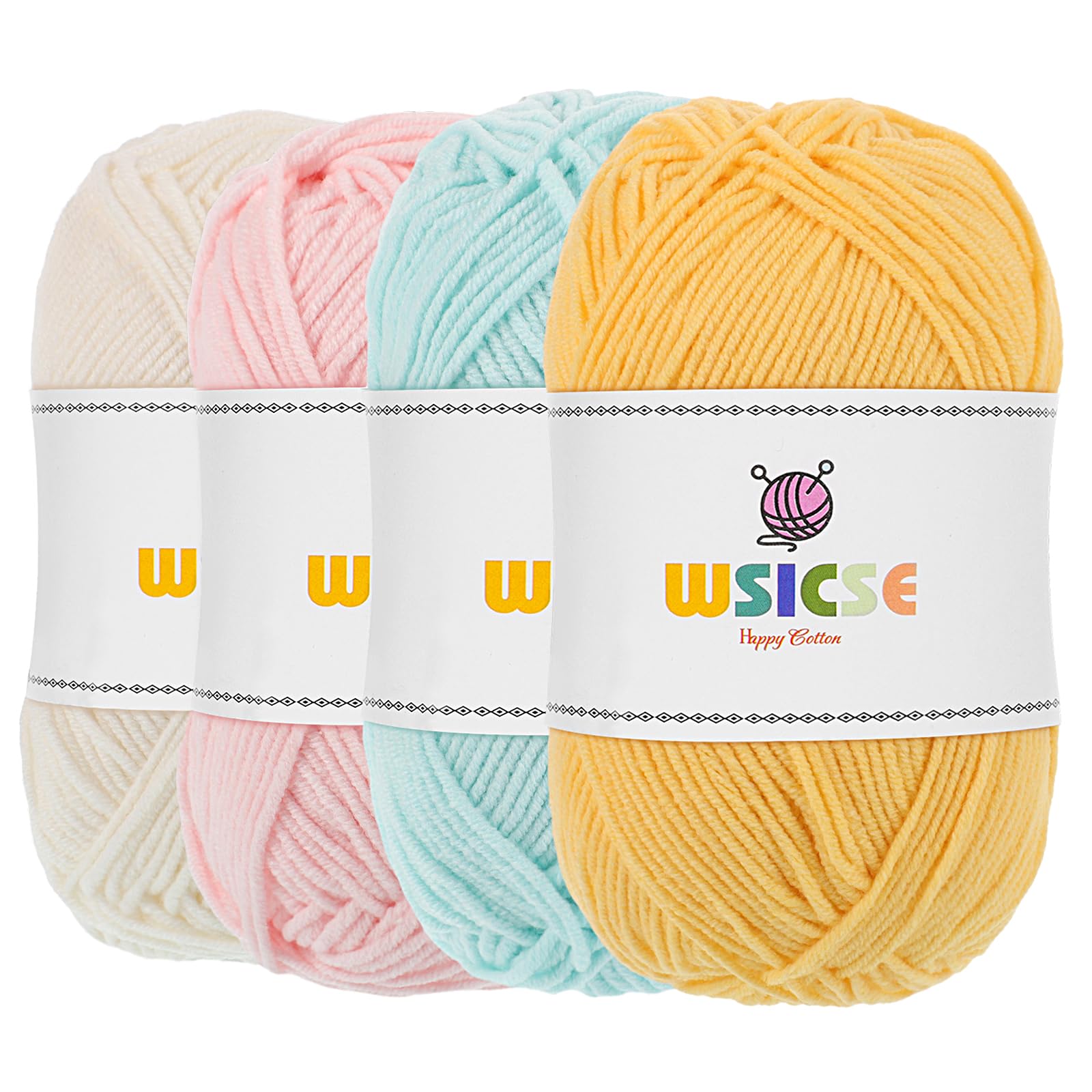 Amazon.com: 4 PCS Crochet Yarn, 560 Yard Soft Yarn for Crocheting ...