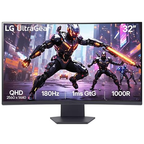 LG 32GS60QC 80cm (32 Inch) Ultragear Curved (1000R) QHD (2560x1440 ...