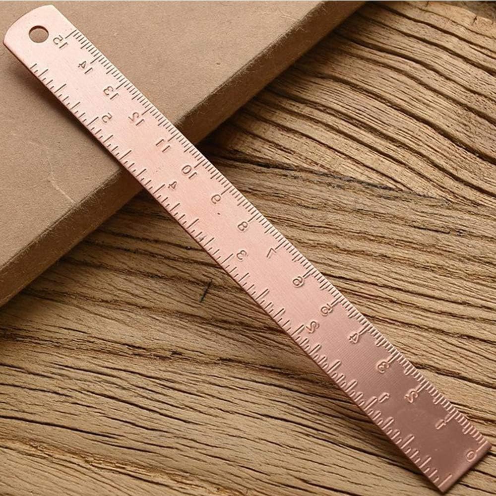 Snapklik.com : Rose Gold Ruler, Metal Drawing Ruler, Brass Straight ...