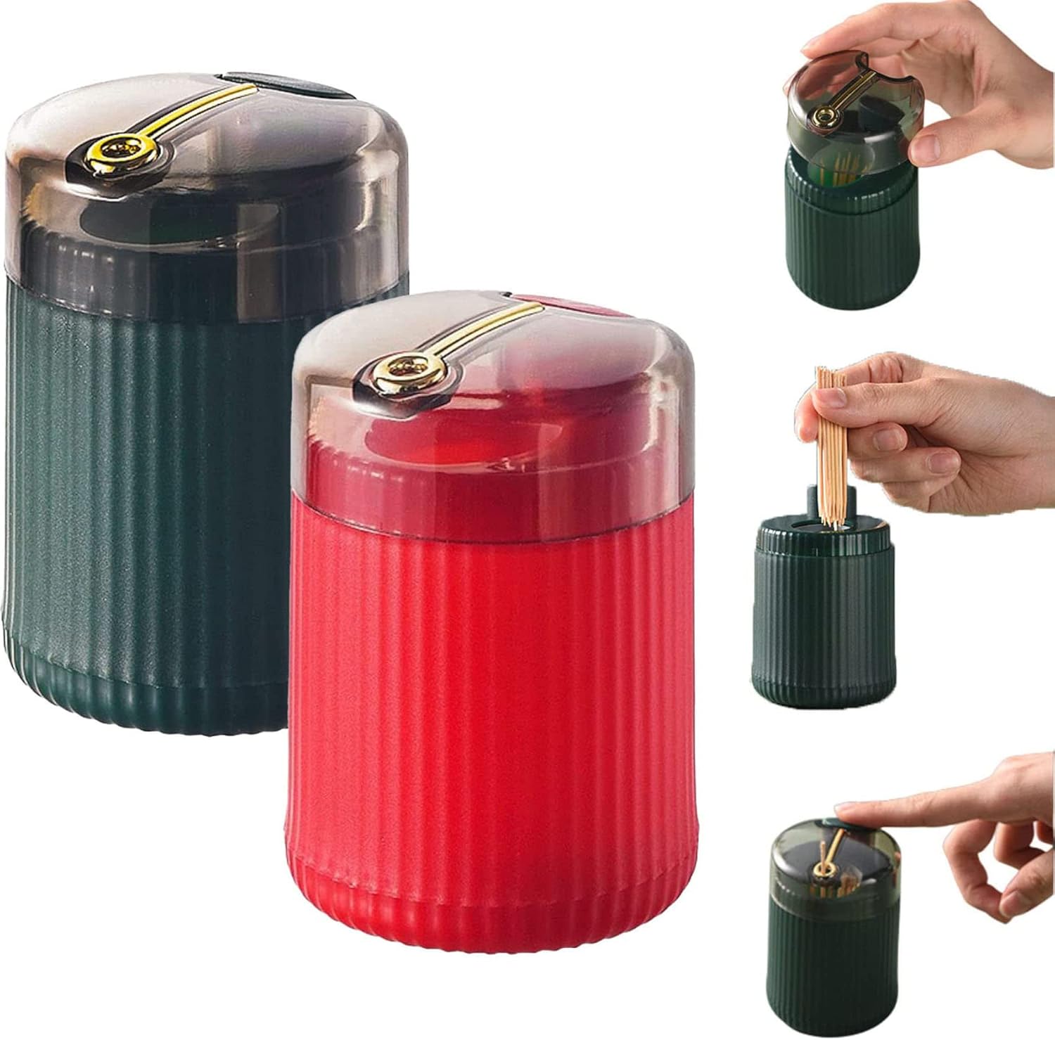 ZANLION Pop-Up Automatic Toothpick Dispenser,Auto Toothpick Dispenser ...