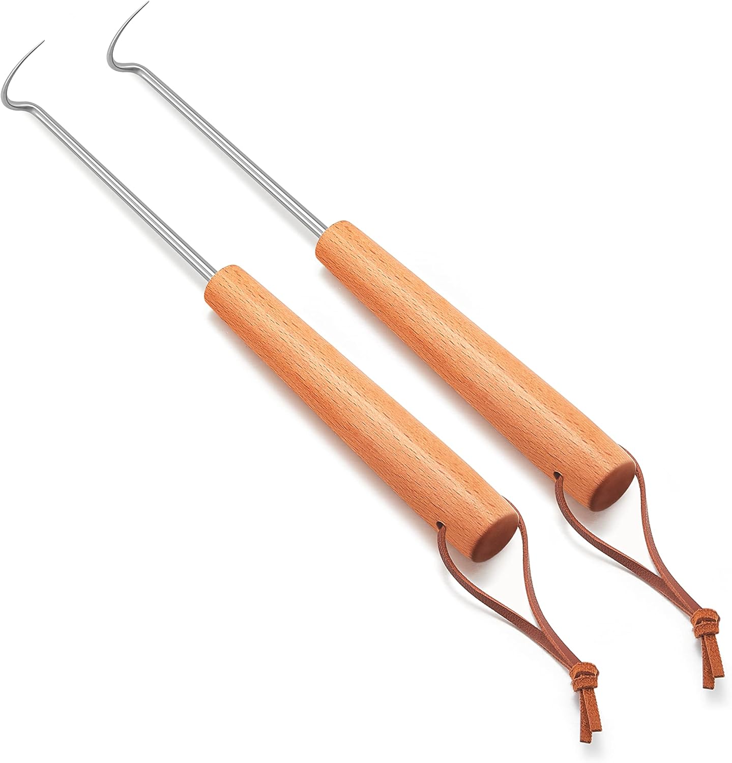 Amazon.com: Leonyo 2 Pack Pigtail Food Flipper, 12 Inch Meat Hook ...