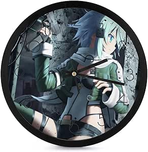 Amazon.co.jp: SAO Chinon Wall Clock, Anime Character Clock, Stylish ...