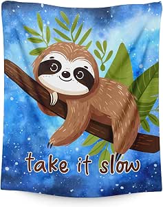 Amazon.com: IWANGIFT Cute Sloth Blanket Gift for Boys, Girls, Cartoon ...