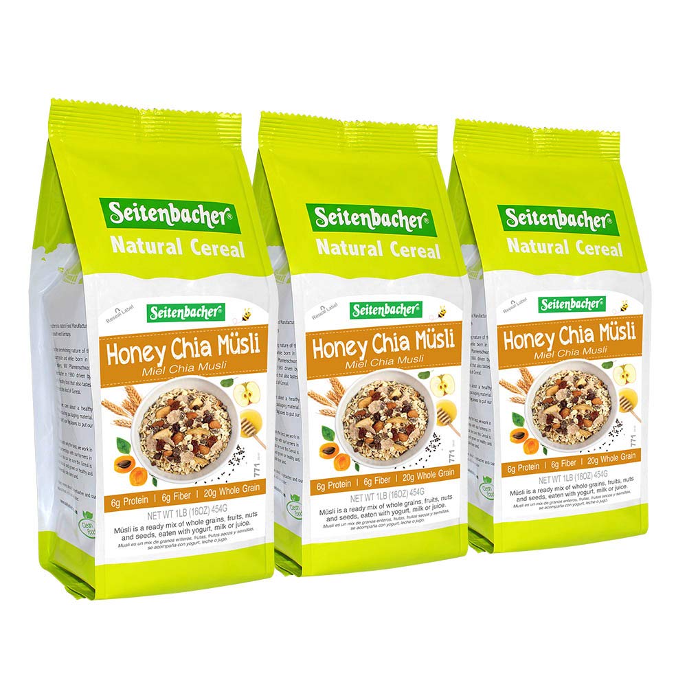 Amazon.com: Seitenbacher Muesli #8 High Fiber Breakfast, 16-Ounce Bags ...