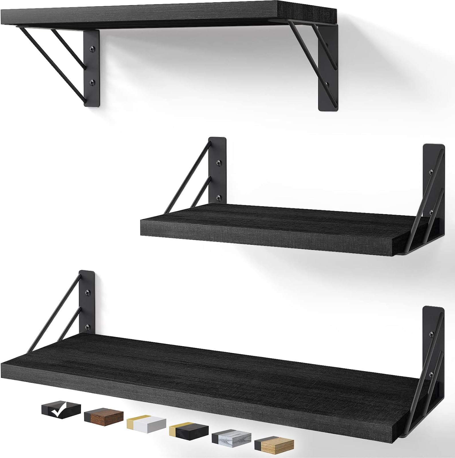 Amazon.com: Vppiis Floating Shelves Wall Mounted Shelf for Bathroom ...