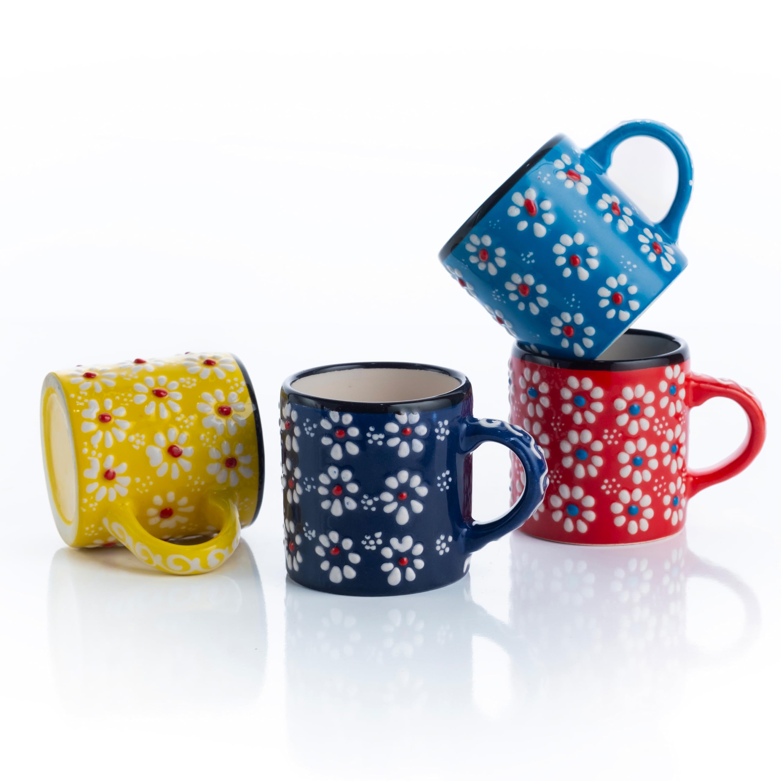 Amazon.com | Ceramic Espresso Cups, 5 Oz Espresso Cups Set of 4 ...