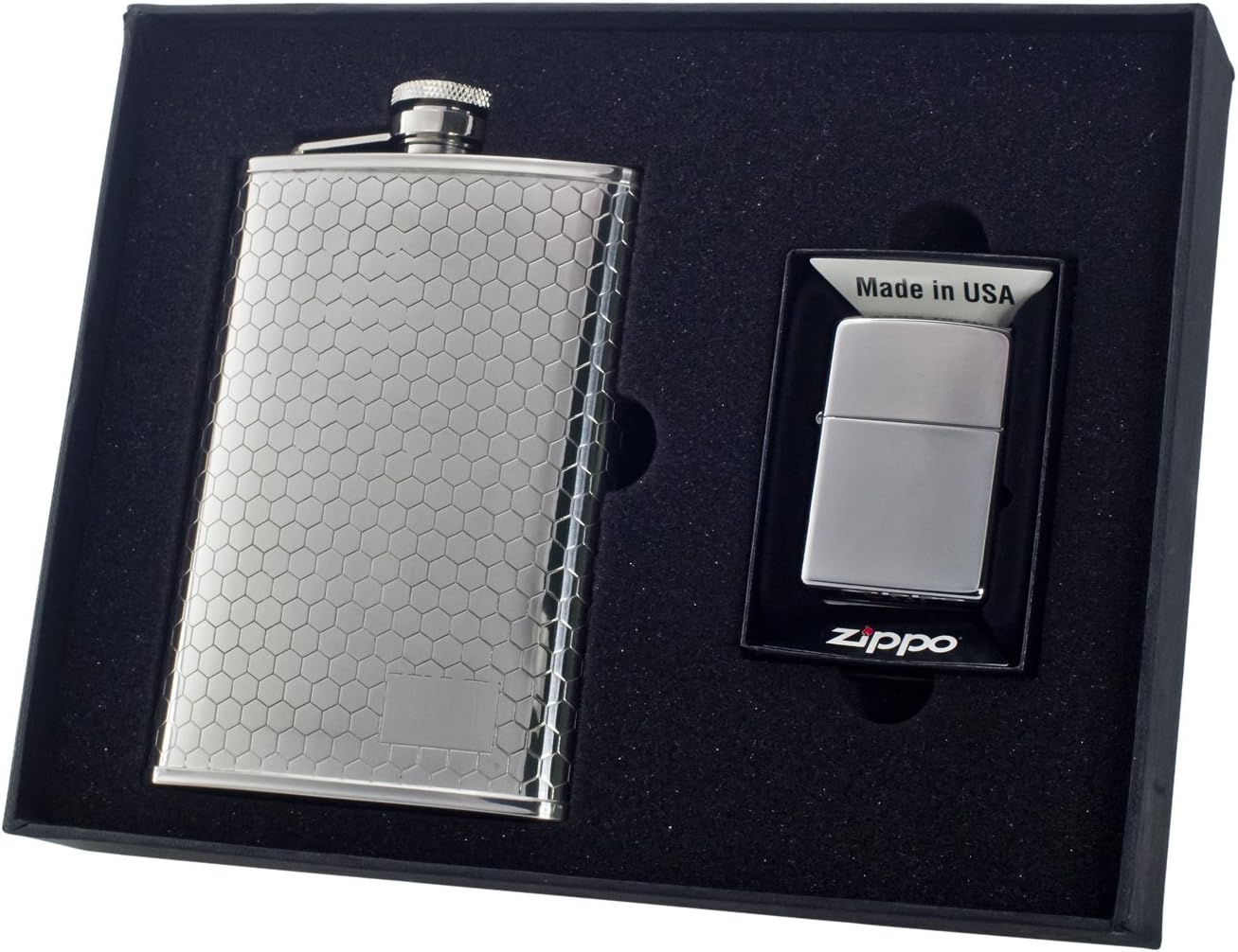 Amazon.com: Visol "Hive" Flask and Zippo Lighter Gift Set, 8-Ounce ...