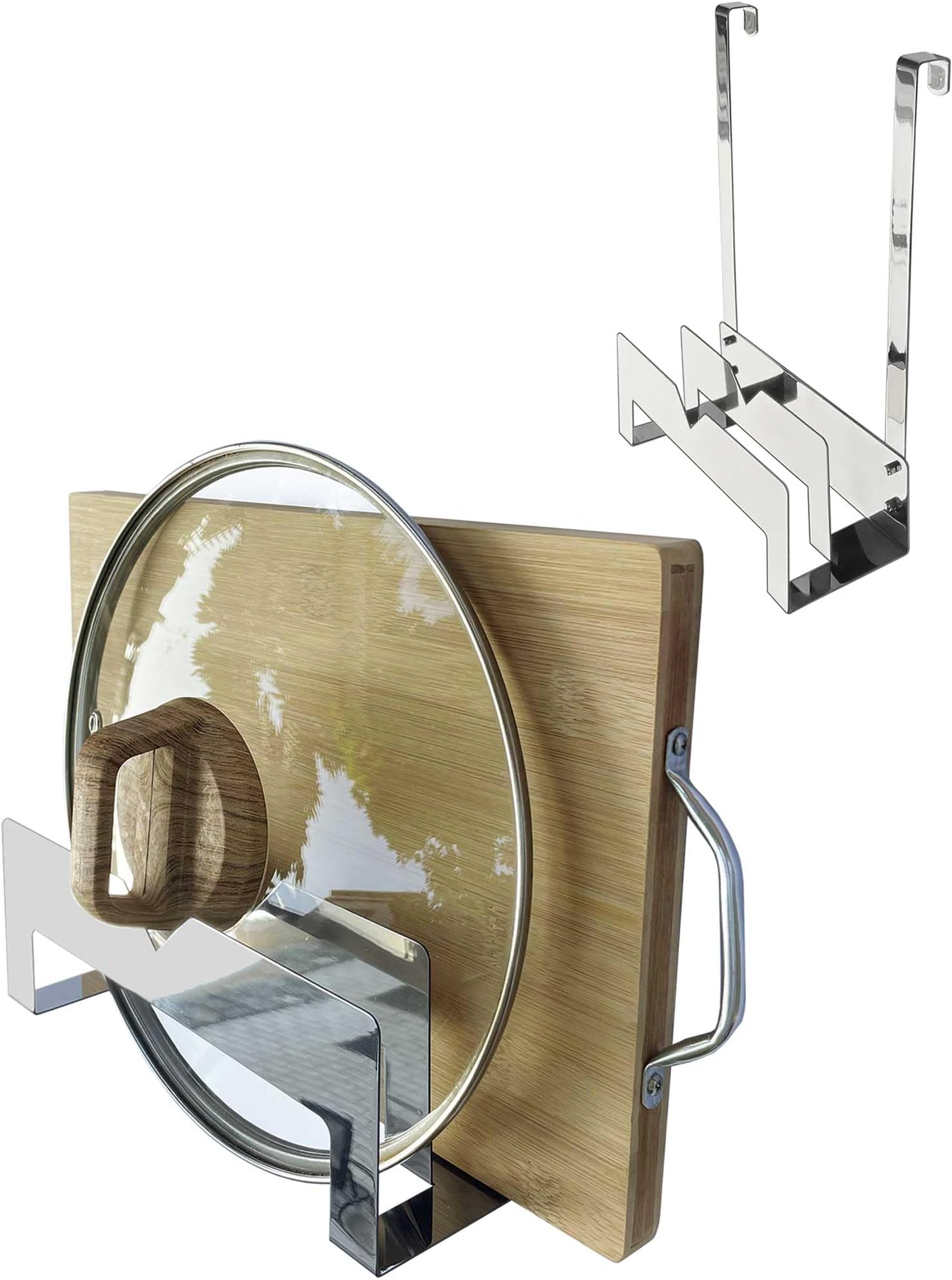 Amazon.com - Self Adhesive Stainless Steel Pan Cover Racks ,Pantry ...