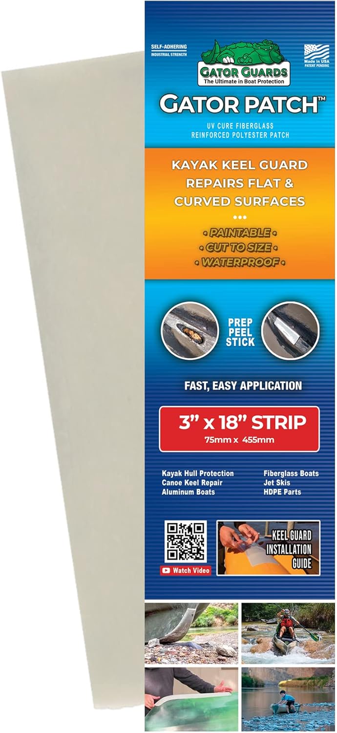 Gator Patch – Protector de quilla para kayak, forma de tira de quilla ...