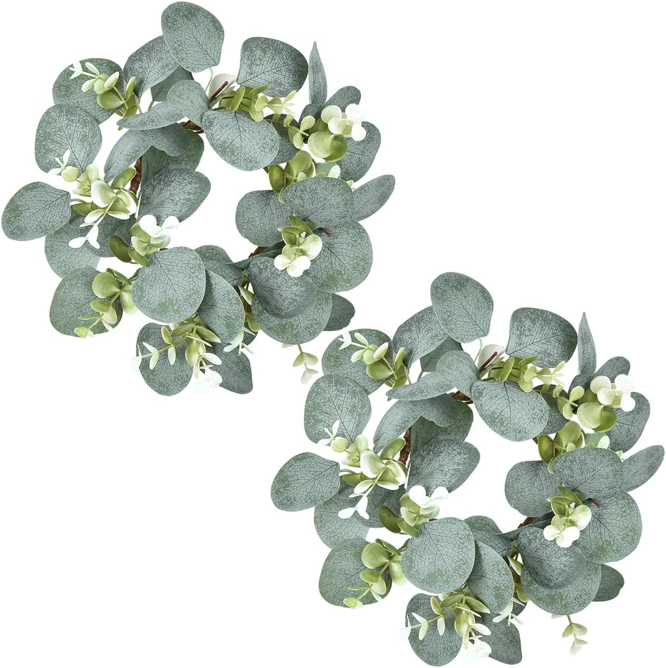 Amazon.com: 2 Pack Artificial Daisy Candle Rings,Floral Wreaths with ...