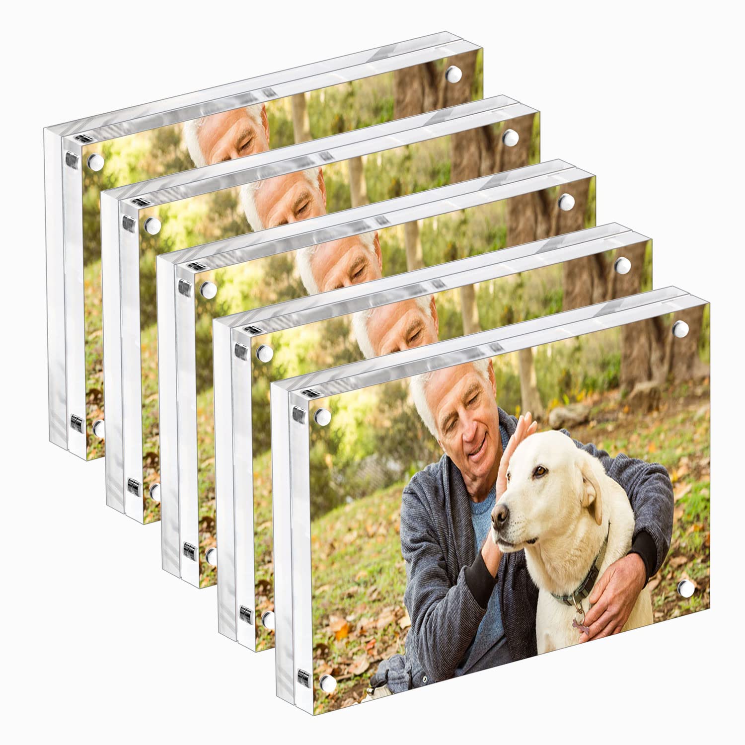 Amazon.com - 5x7" Picture Frame,Clear Acrylic Photo Frames, Magnetic ...
