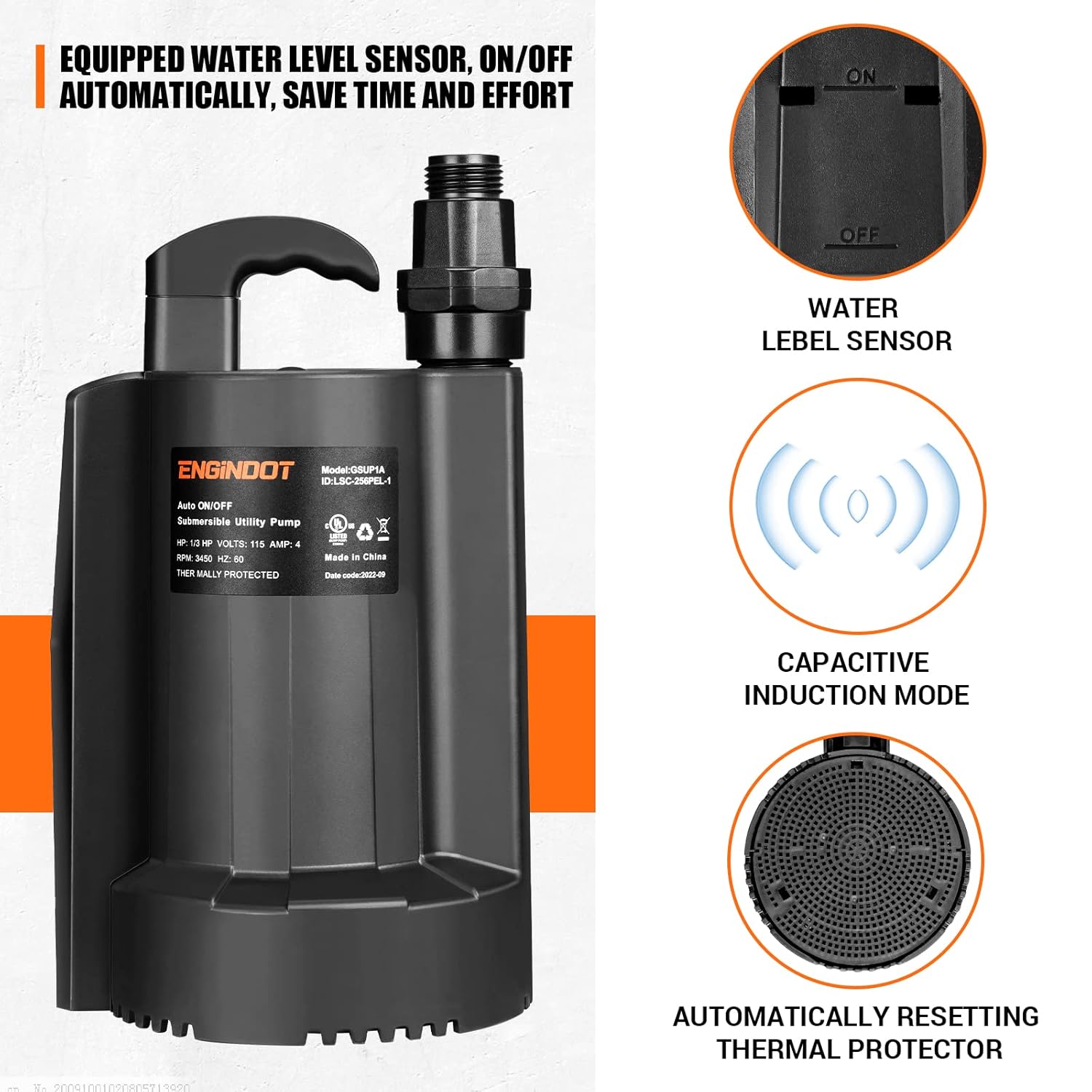 ENGINDOT-GSUP1A-1/3 Sump Pump User Manual
