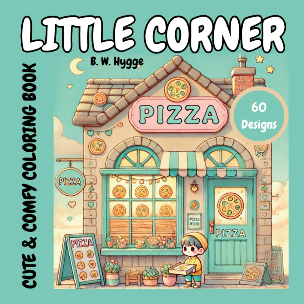 Amazon.com: Little Corner Coloring Book: Super Cute Hygge Designs for ...