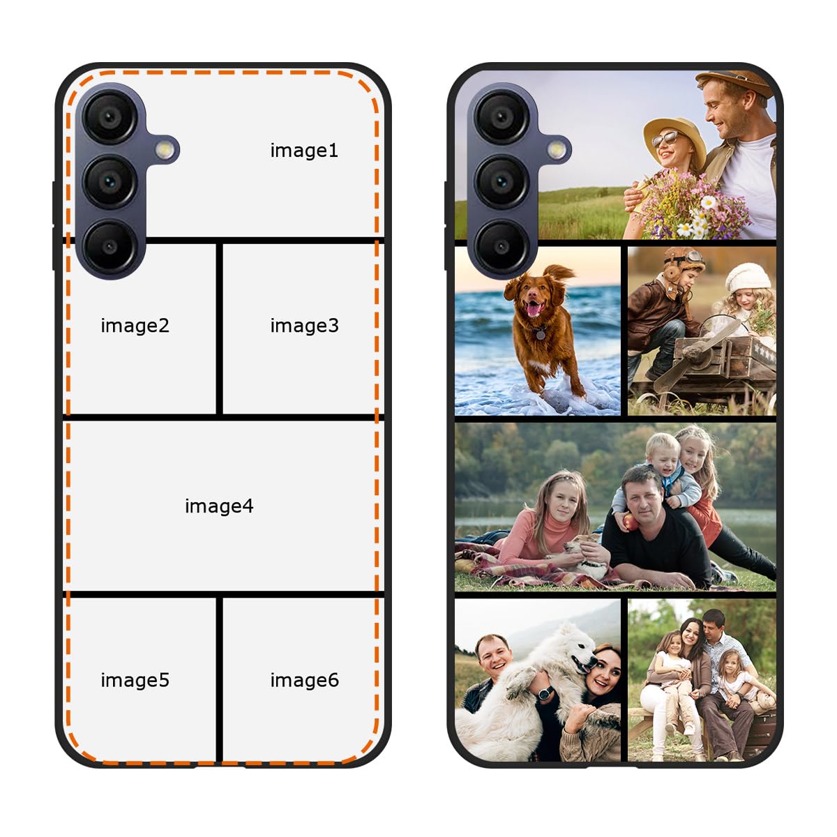 Amazon.com: Klsify Custom Multiple Photos Collage Phone Case for Samsung Galaxy A15 5G/4G ...