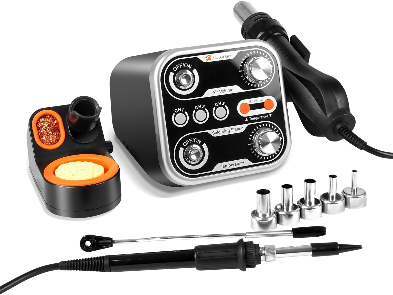 M-T 2 in 1 Hot Air Rework & Soldering Station, 760W High Power, Digital ...