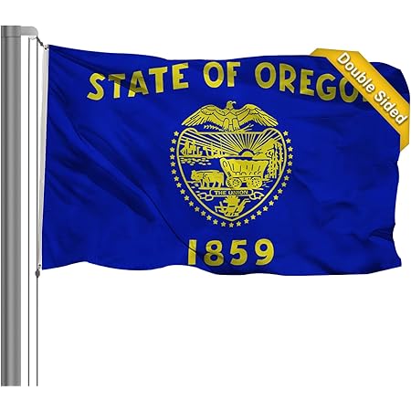 Amazon.com : AES 3x5 State of Oregon 3'x5' Double Sided Super Polyester ...
