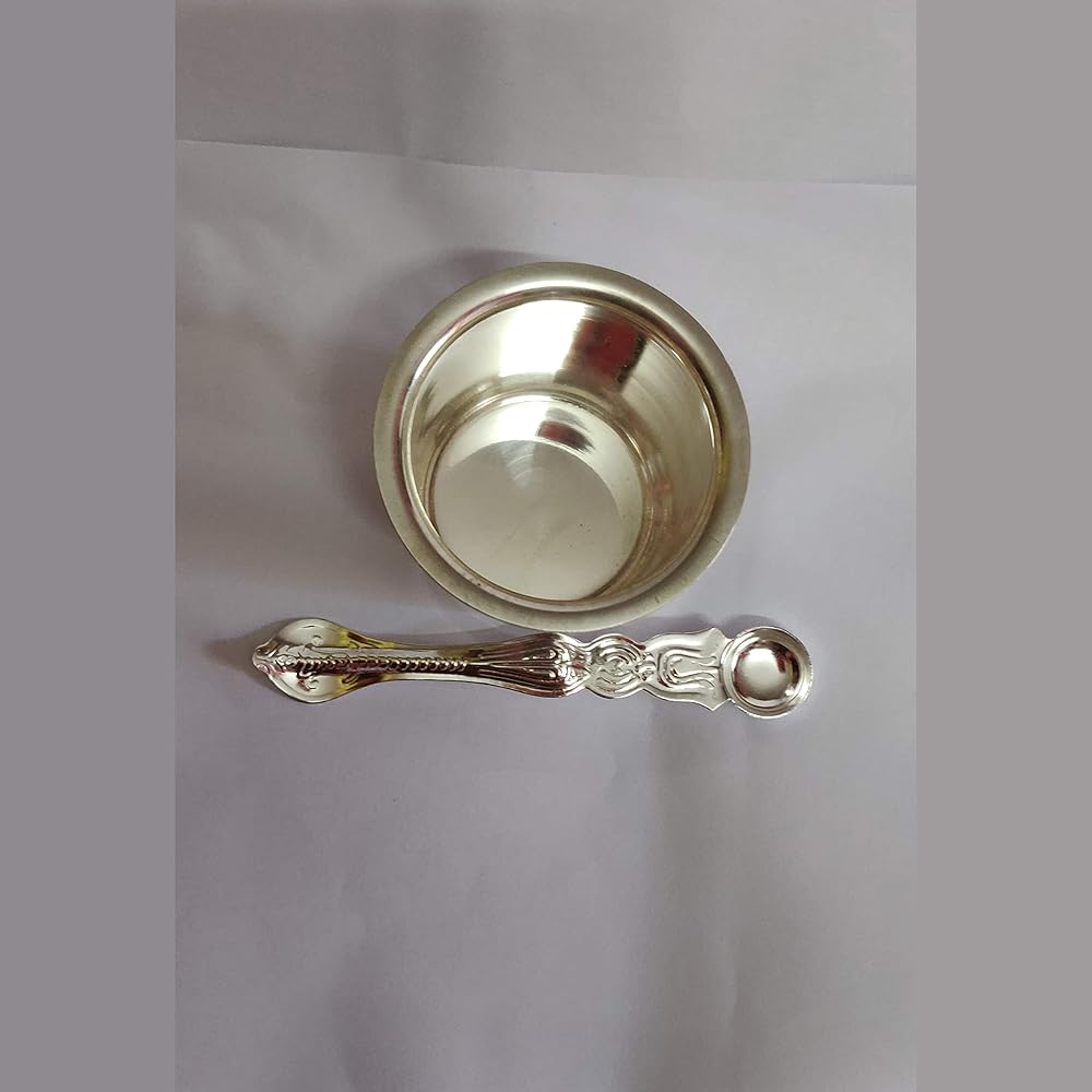 Bhakti Minds German Silver/Silver Plated Panchpatra Philippines | Ubuy