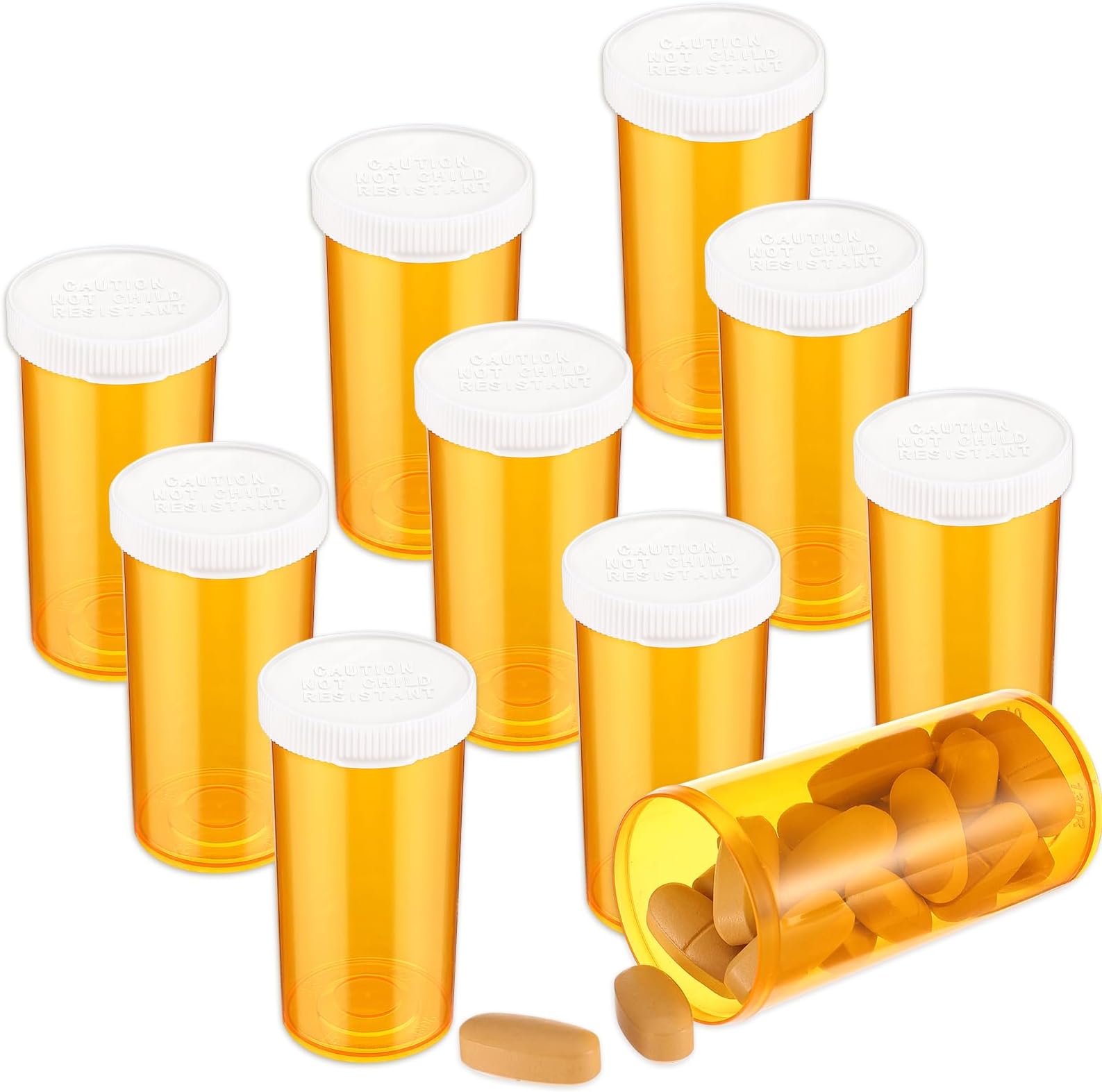 Amazon.com: ElevateTech Empty Pill Bottles with Caps, Small Medicines ...