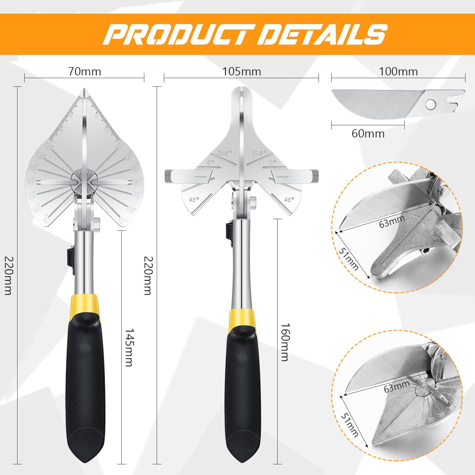 Snapklik.com : Lothee Miter Shear For Angular Cutting Molding Quarter ...